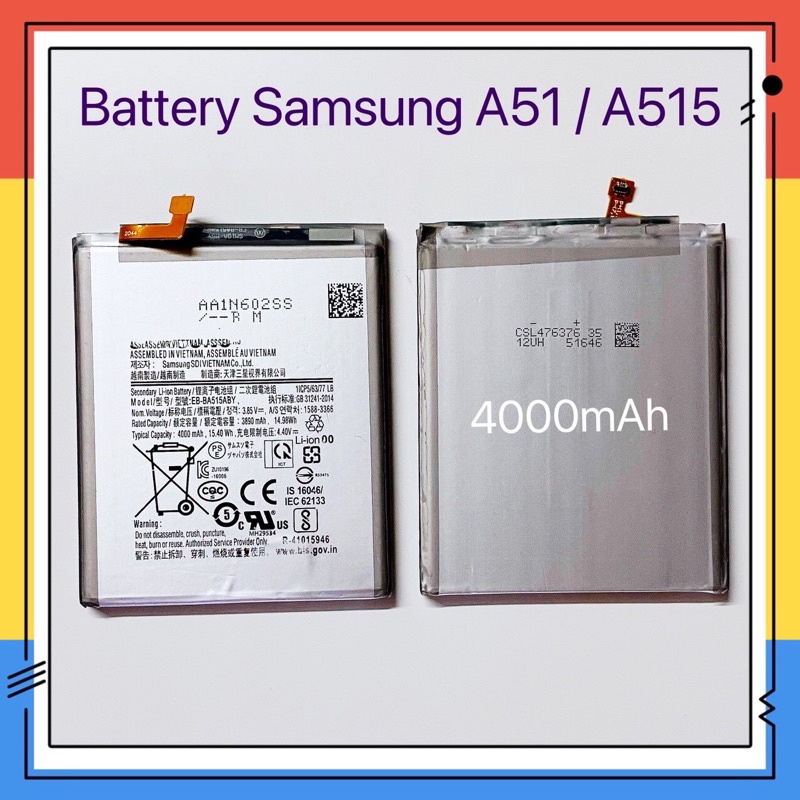 แบตเตอรี่ Battery Samsung A51 / SM-A515 ( 4000mAh) | Shopee Thailand