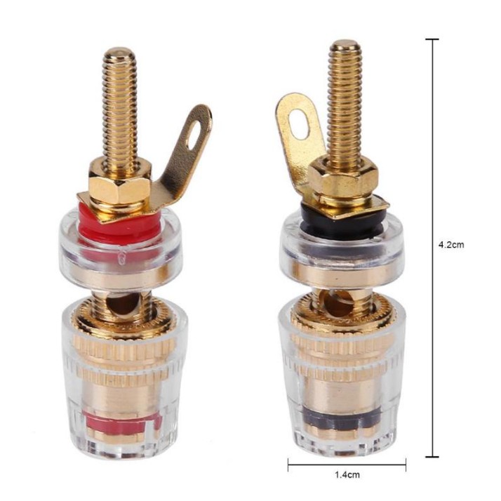 ขั้วต่อขนาด 42mm. Binding Post HIFI Cable Terminals Gold Plated ...