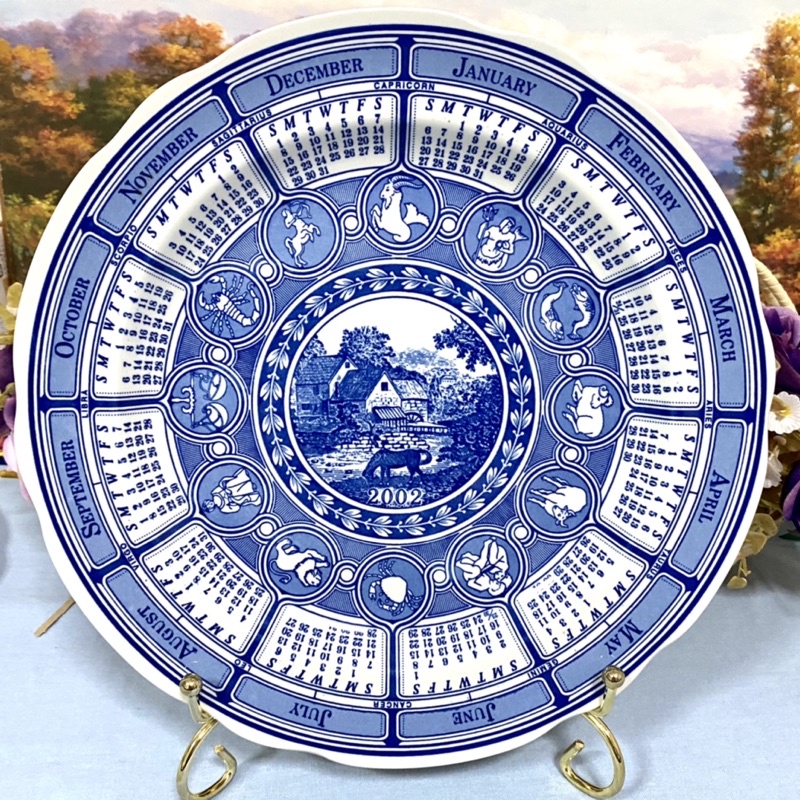 Spode Blue Room Calendar Plate ปี 2002 จาน จานดินเนอร์ | Shopee Thailand
