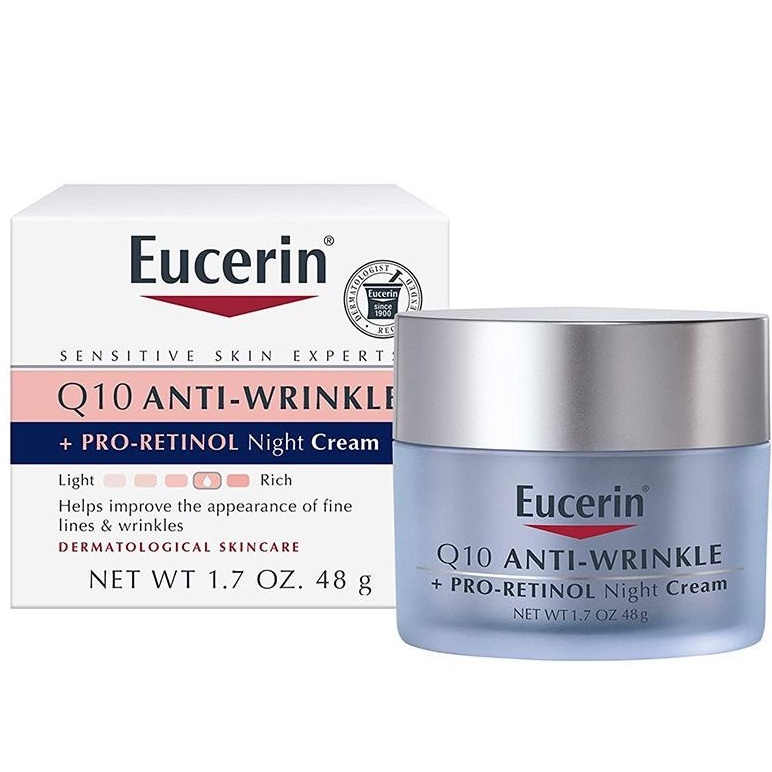 Eucerin Q10 Anti-Wrinkle + Pro-Retinol Night Cream 48g (In Box) 48g ...
