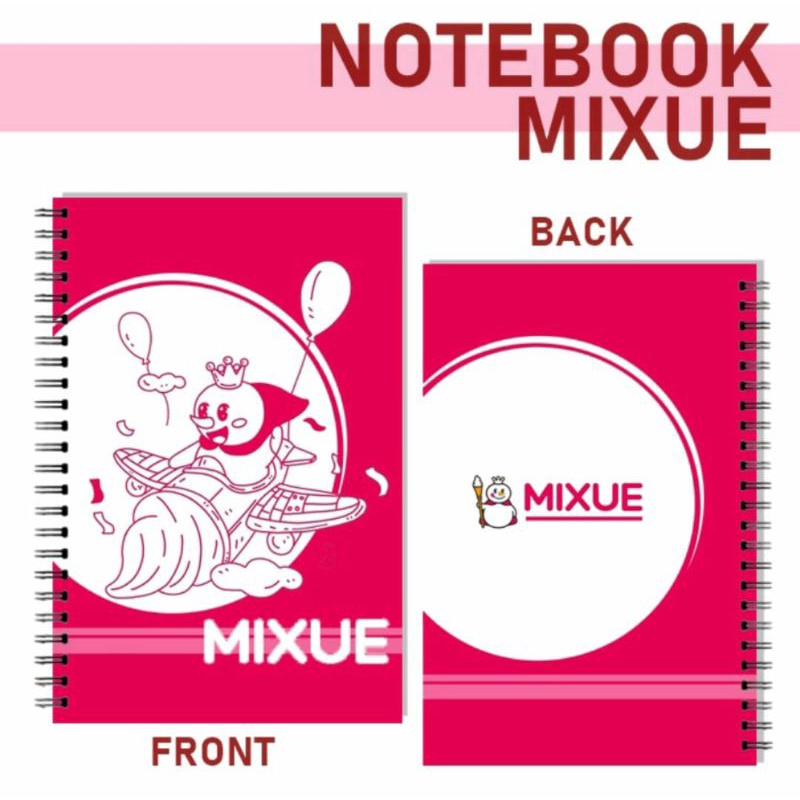 สมุดโน้ต MIXUE ของฝากเพื่อความสวยงาม MIXUE Mascot MIXUE LOGO | Shopee ...