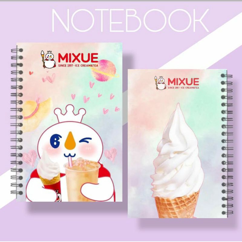สมุดโน้ต MIXUE ของฝากเพื่อความสวยงาม MIXUE Mascot MIXUE LOGO | Shopee ...