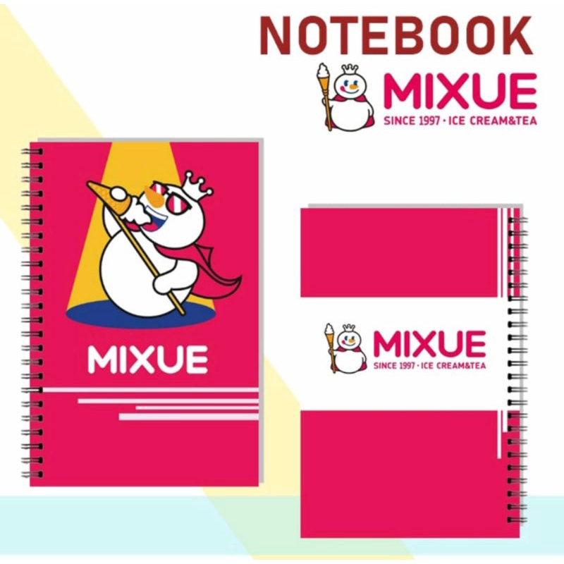 สมุดโน้ต MIXUE ของฝากเพื่อความสวยงาม MIXUE Mascot MIXUE LOGO | Shopee ...
