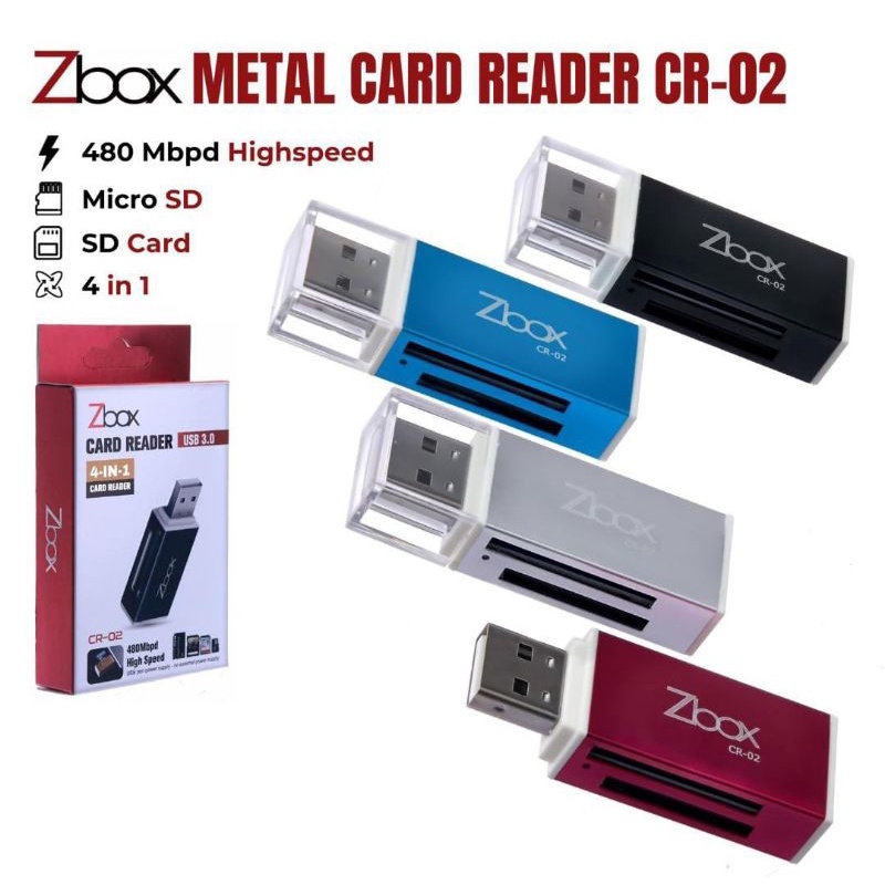 CARD READER ZBOX CR-02 4 IN 1 METAL ALOY | Shopee Thailand