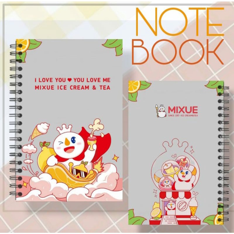 สมุดโน้ต MIXUE ของฝากเพื่อความสวยงาม MIXUE Mascot MIXUE LOGO | Shopee ...