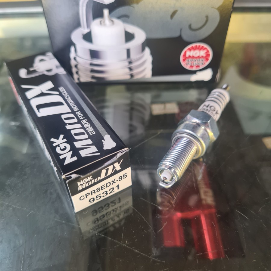 หัวเทียนแข่ง NGK MOTO DX CPR8EDX-9S ใหม่ Nmax Aerox เชื่อมต่อ Lexi 155 R25 MT25 R15 V3 MT15 XSR ...
