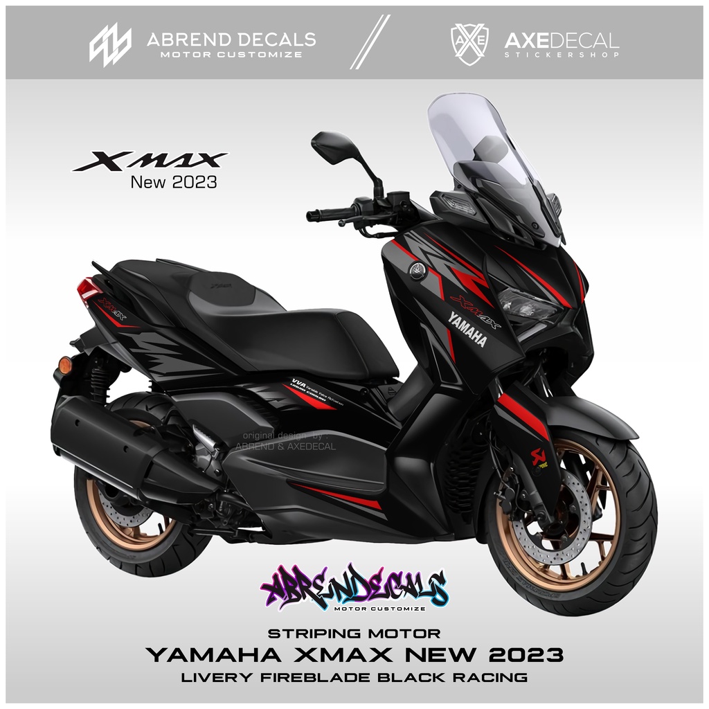 Striping Xmax ใหม่ 2023 Livery Fireblade Racing / ใหม่ Yamaha X-max รถ ...