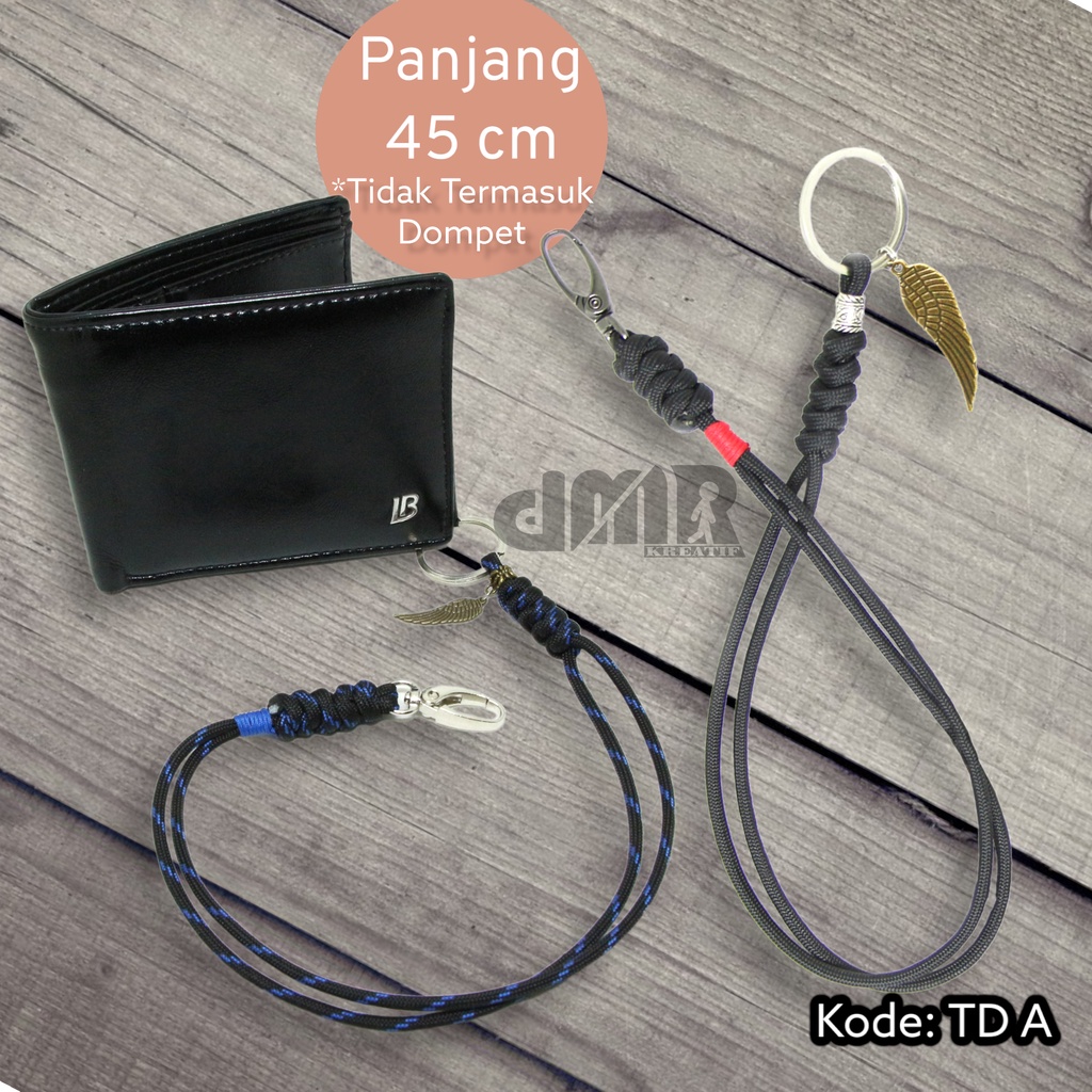 Gantungan Mens Paracord Wallet Strap Chain Punk Prusik Custom Men Women ...