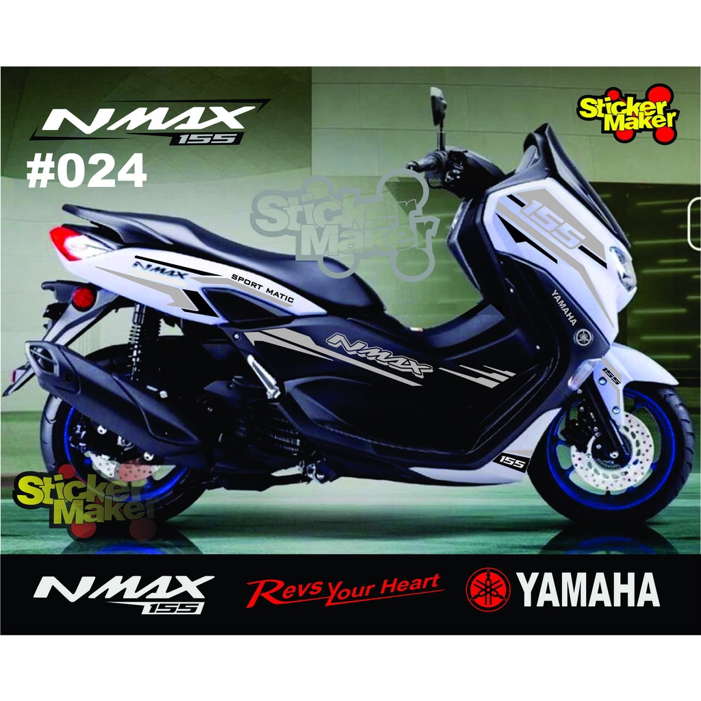 Putih ใหม่ สติกเกอร์ตัด yamaha namx 2021 2022 2023 nmax สีขาว 155 024 ...