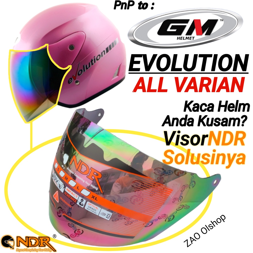 กระจกหมวกกันน็อค | กระบังหน้า | Gm EVOLUTION โดย หมวกกันน็อค NDR gm evo ...