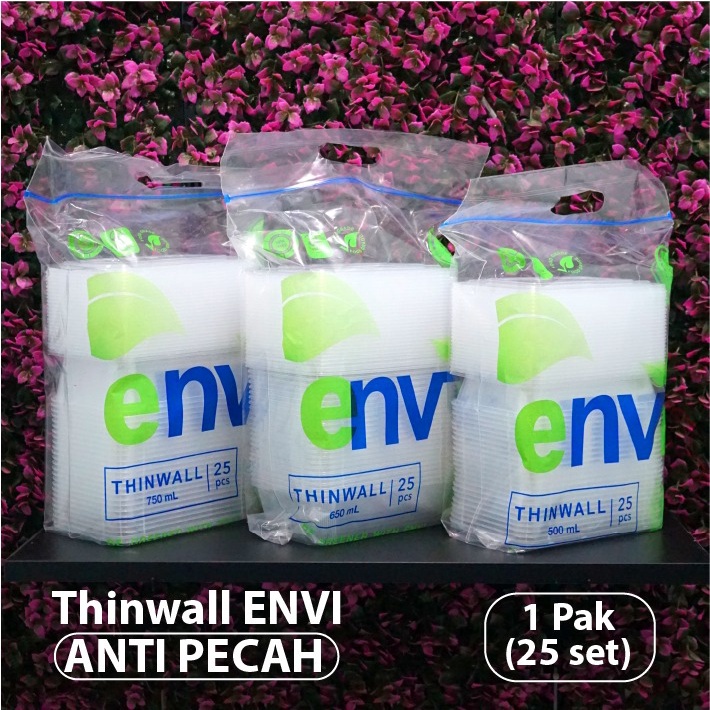 Thinwall Envi บรรจุ 25 ชุด Thinwall Lid Color Envi ขนาด 650 มล. บรรจุ 25 ชุด | Shopee Thailand