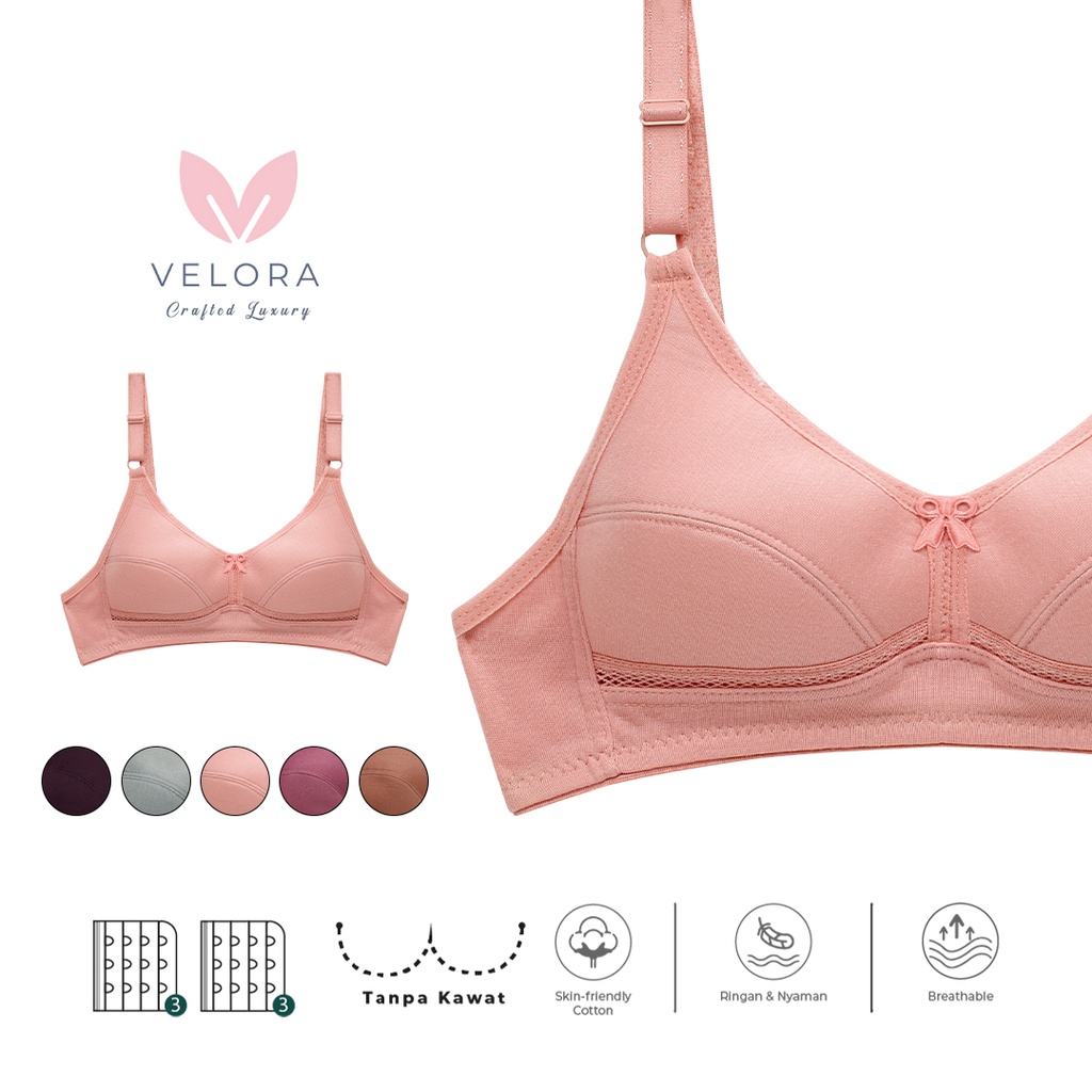 Velora - Basic Bra Wireless Super Soft Comfort Foam | ขนาด 70B-95B TG ...