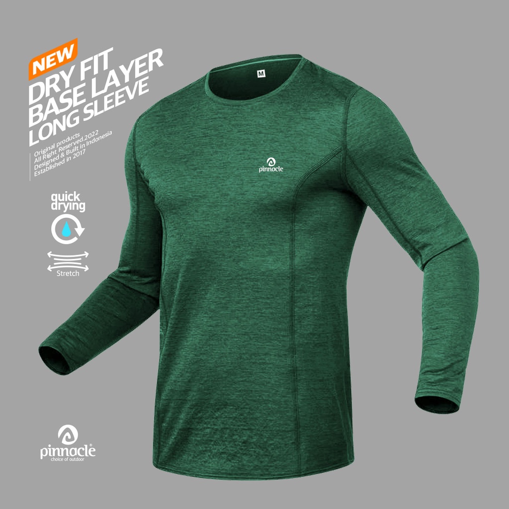 Pinnacle Base Layer Long Sleeve - สีเขียว | Shopee Thailand