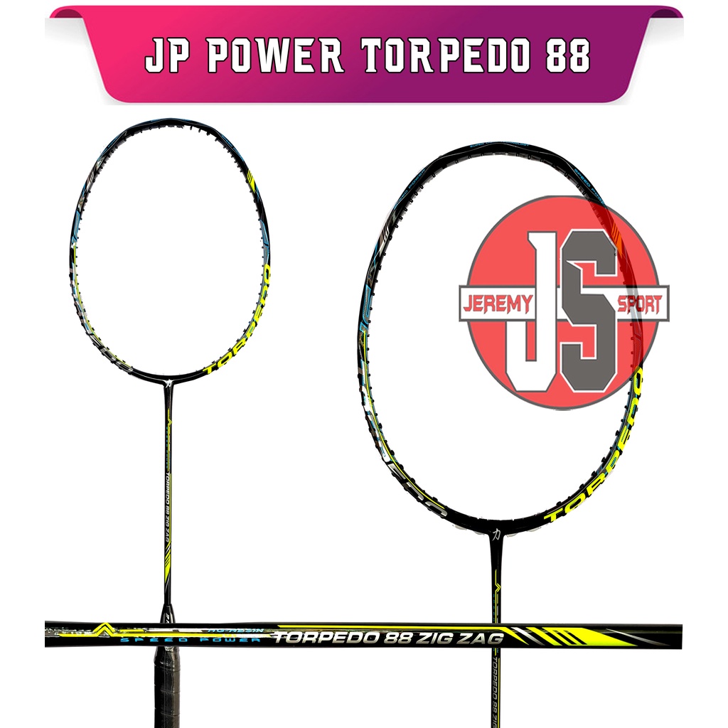 ไม้แบดมินตัน JP Power Torpedo 88 Zig Zag Original 35 LBS | Shopee Thailand