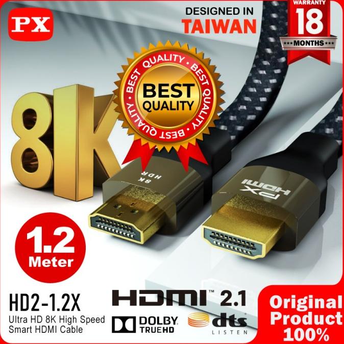 สายเคเบิ้ล Hdmi 2.1 ความเร็วสูง 8K Hdr Px Hd2-1.2X 1.2 เมตร | Shopee ...