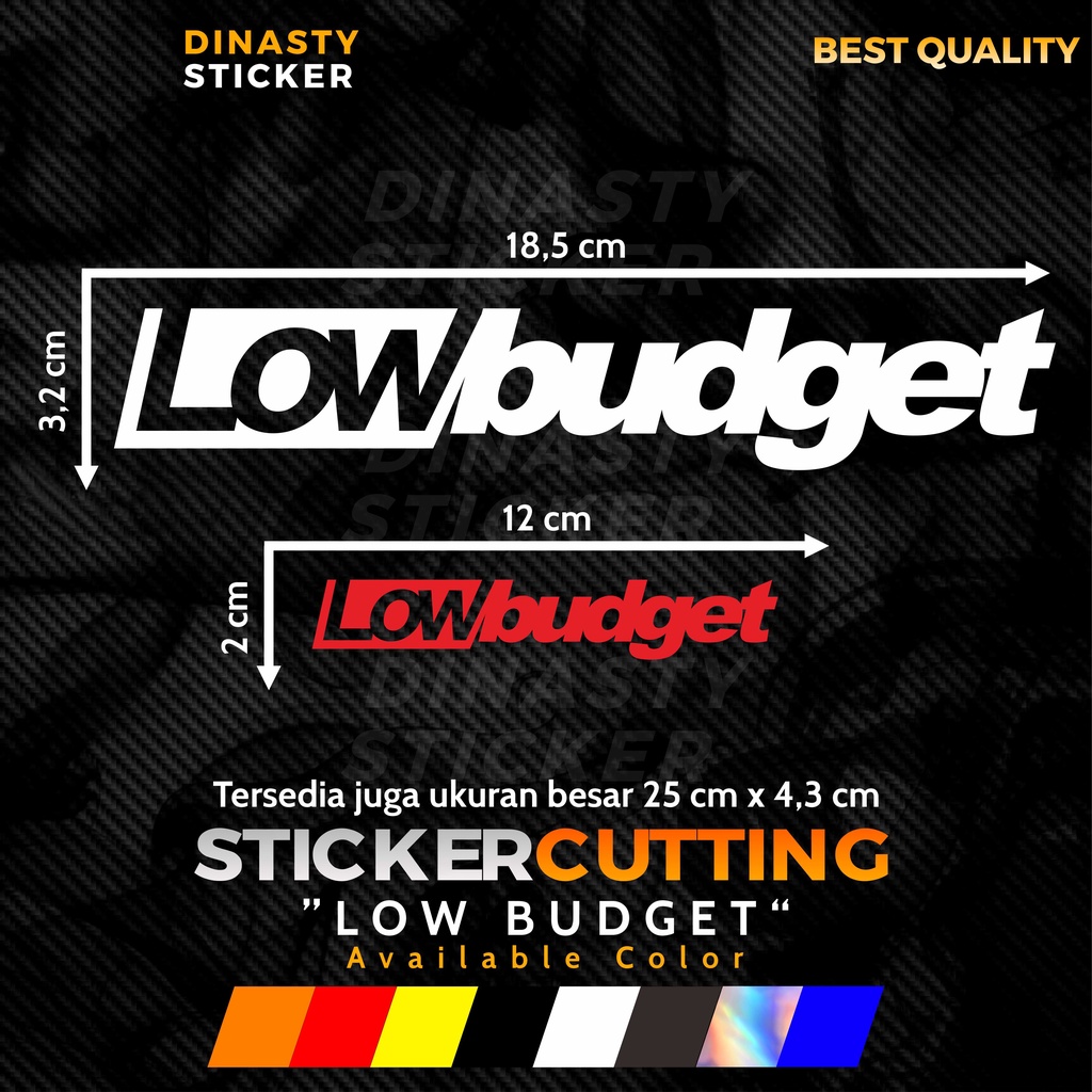 สติ๊กเกอร์ VIRAL LOW BUDGET CUTTING STICKER HITS LOWBUDGET STICKER ...
