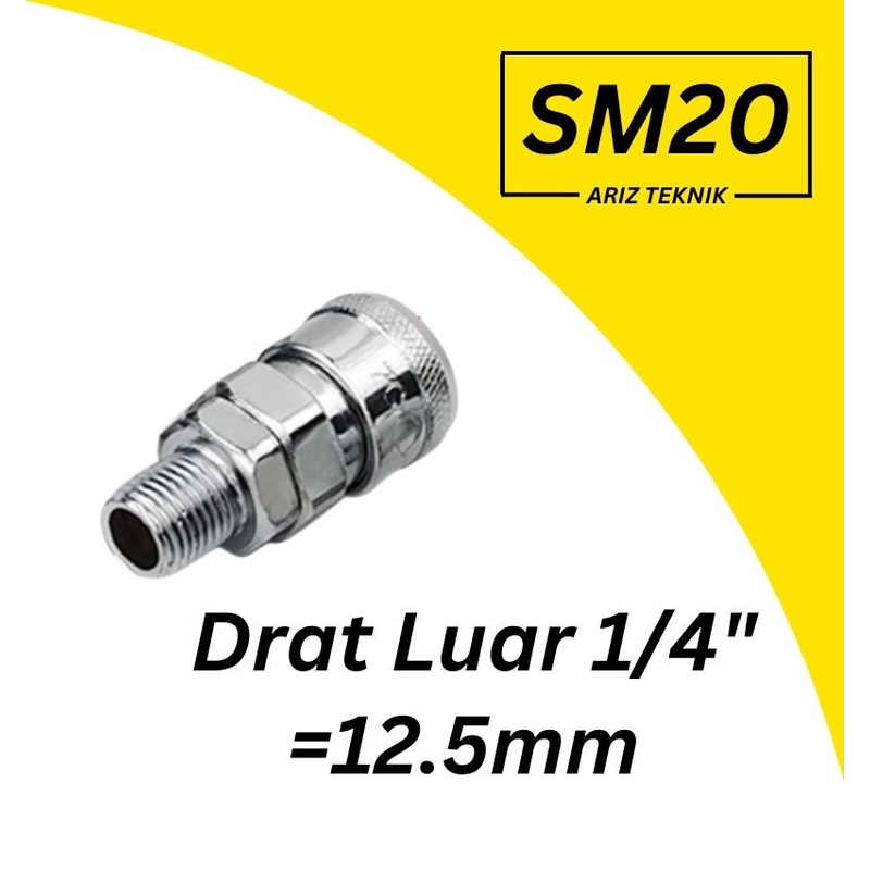 Sm20 และ SM40 Coupler การเชื่อมต่อท่อเครื่องอัดอากาศ Quick Coupler ข้อ ...