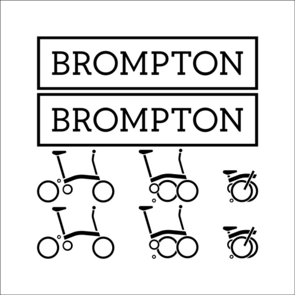 Hitam Brompton Bicycle Pack Sticker - สติ๊กเกอร์รูปลอกจักรยาน - สีดํา ...