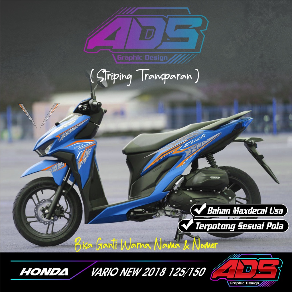 Striping Vario - Striping Vario ใหม่ 2018 125/150 Uv โปร่งใสสามารถปรับ ...