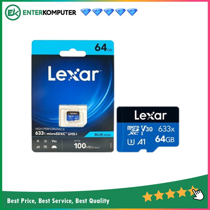 Lexar ไมโคร Sd 633x 64GB Class 10uhs-I 95MB/s ประสิทธิภาพสูง | Shopee Thailand