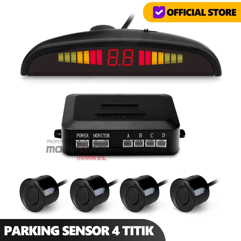 Mata เซ็นเซอร์จอดรถ 4 POINT EYE REVERSE SENSOR LED DISPLAY RADAR เสียง ...
