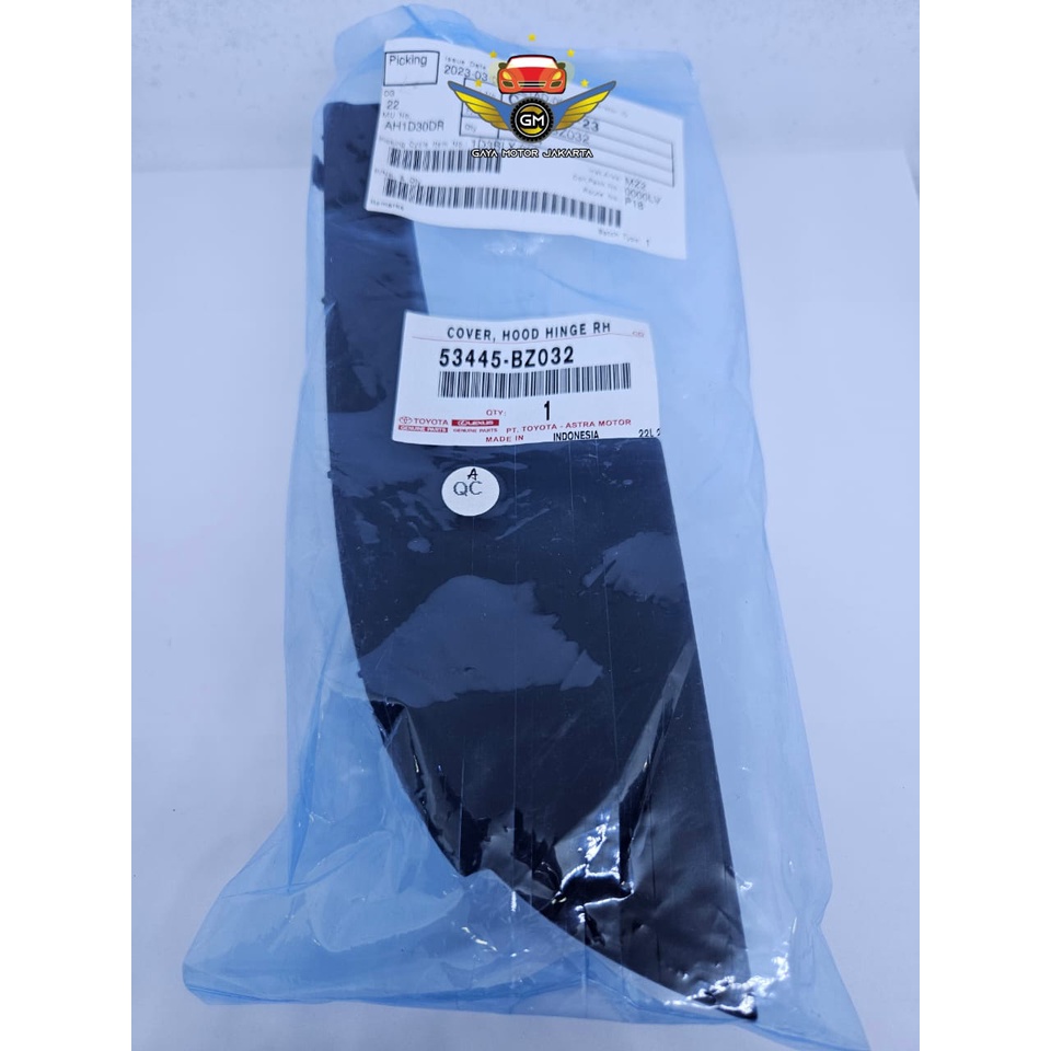 Mesin Agya-ayla Right Engine Hood ยางด้านข้าง Original 53445-BZ032 RH ...