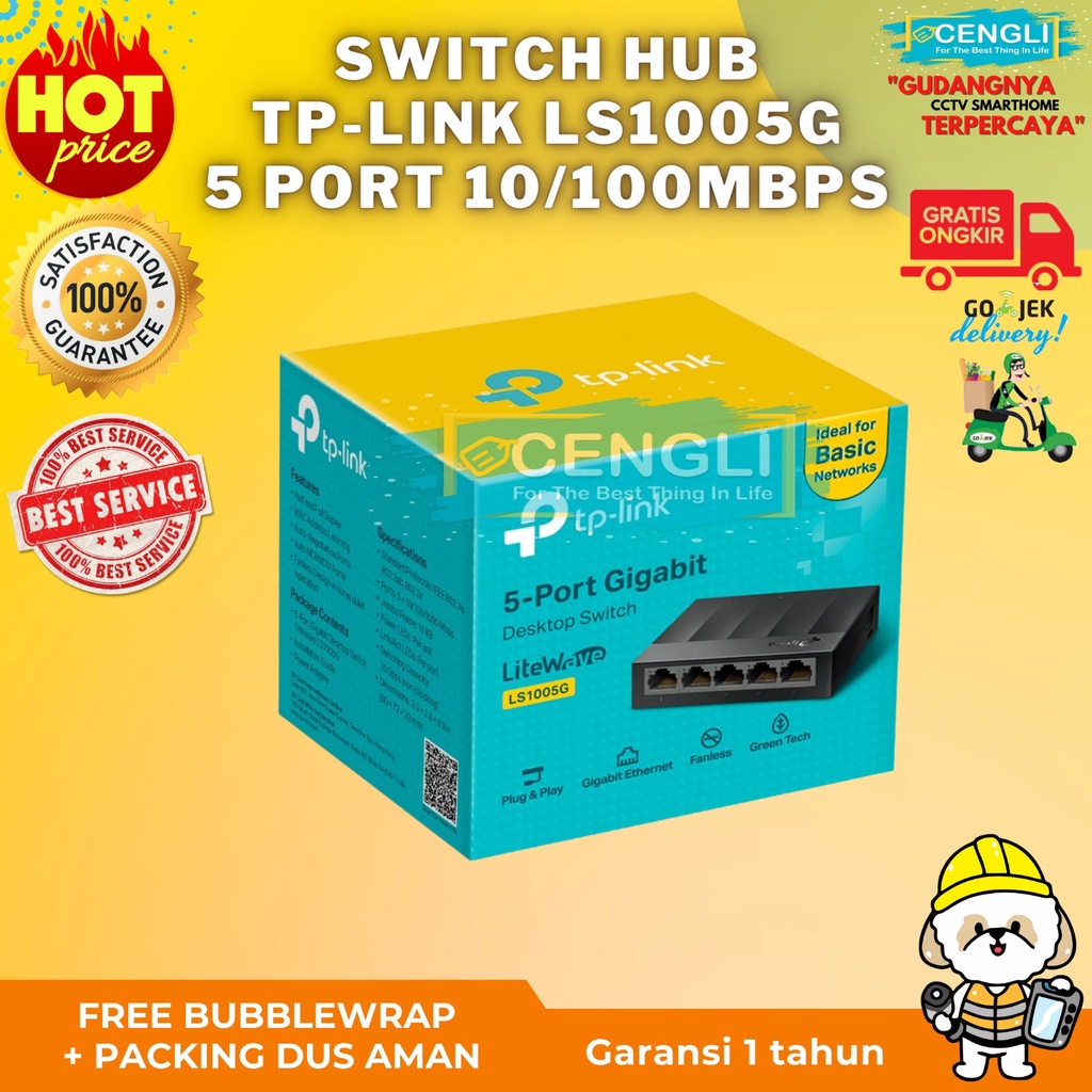 สวิตช์ TP-LINK LS1005G 5Port Gigabit 10/100/1000 - HUB TPLINK LS1005G ...