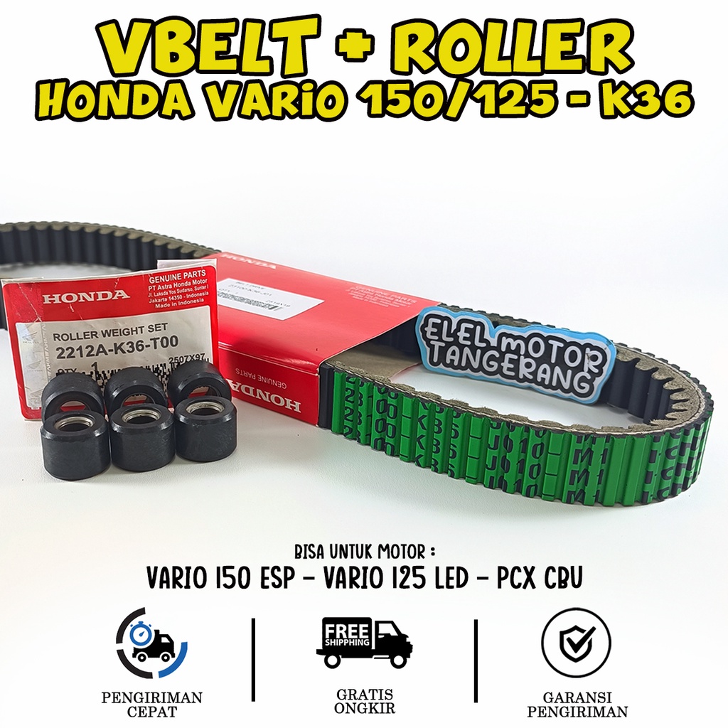 ใหม่!! K36 Vario 150 Vbelt V-belt Fanbel + Roller Roller Loler Motor ...