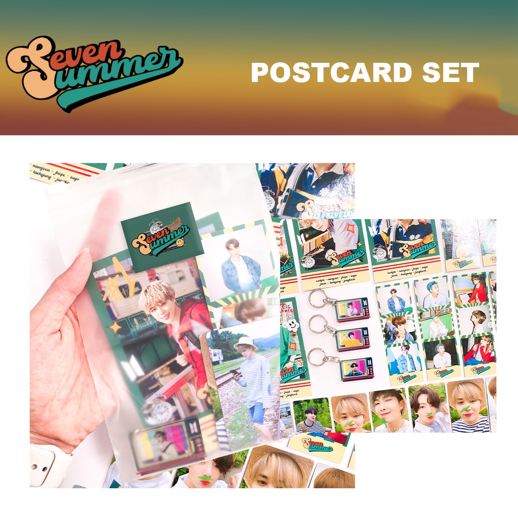 Bts SEVEN SUMMER Package Set Photocard Postcard Photostrip Ganci พวงกุญแจสไตล์ย้อนยุค | | Shopee ...