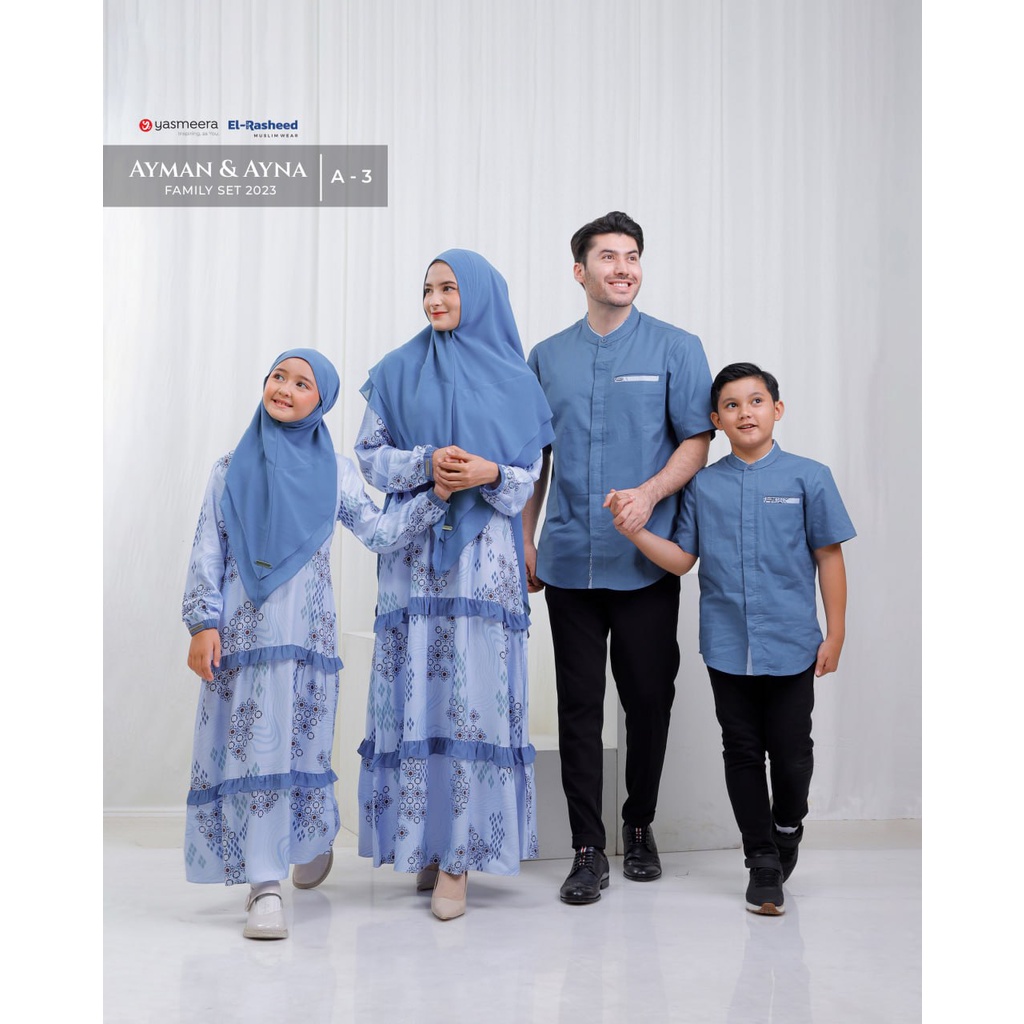 Yasmeera SIAMBIT AYMAN AND AYNA A3 ชุดครอบครัว Eid 2023 | Shopee Thailand