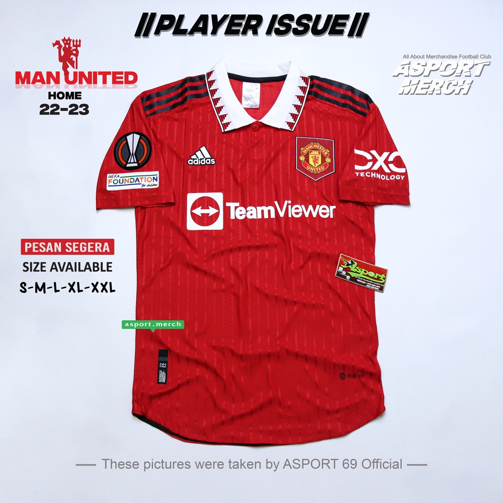 Player ISSUE MU HOME JERSEY BOLA MU MAN UNITED HOME NEW 2022 2023 พรีเ ...