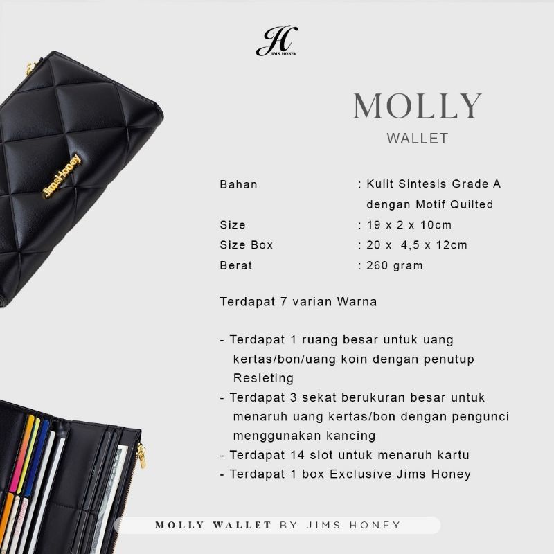 JIMS HONEY LONG WALLET MOLLY WALLET (กล่องพิเศษฟรี) | Shopee Thailand