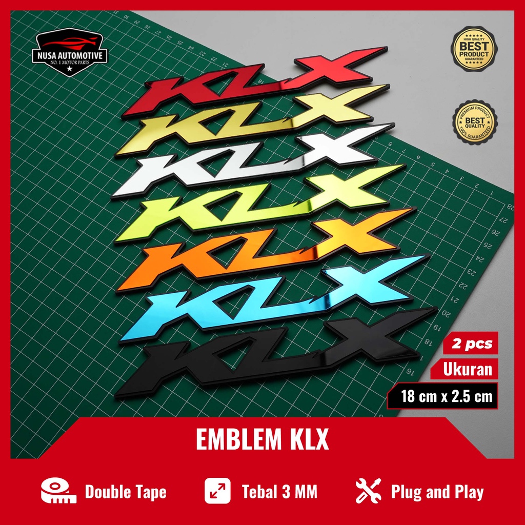 สติกเกอร์โลโก้ ลายนูน KLX EMBLEM KLX KLX 3D KLX 2 ชิ้น | Shopee Thailand