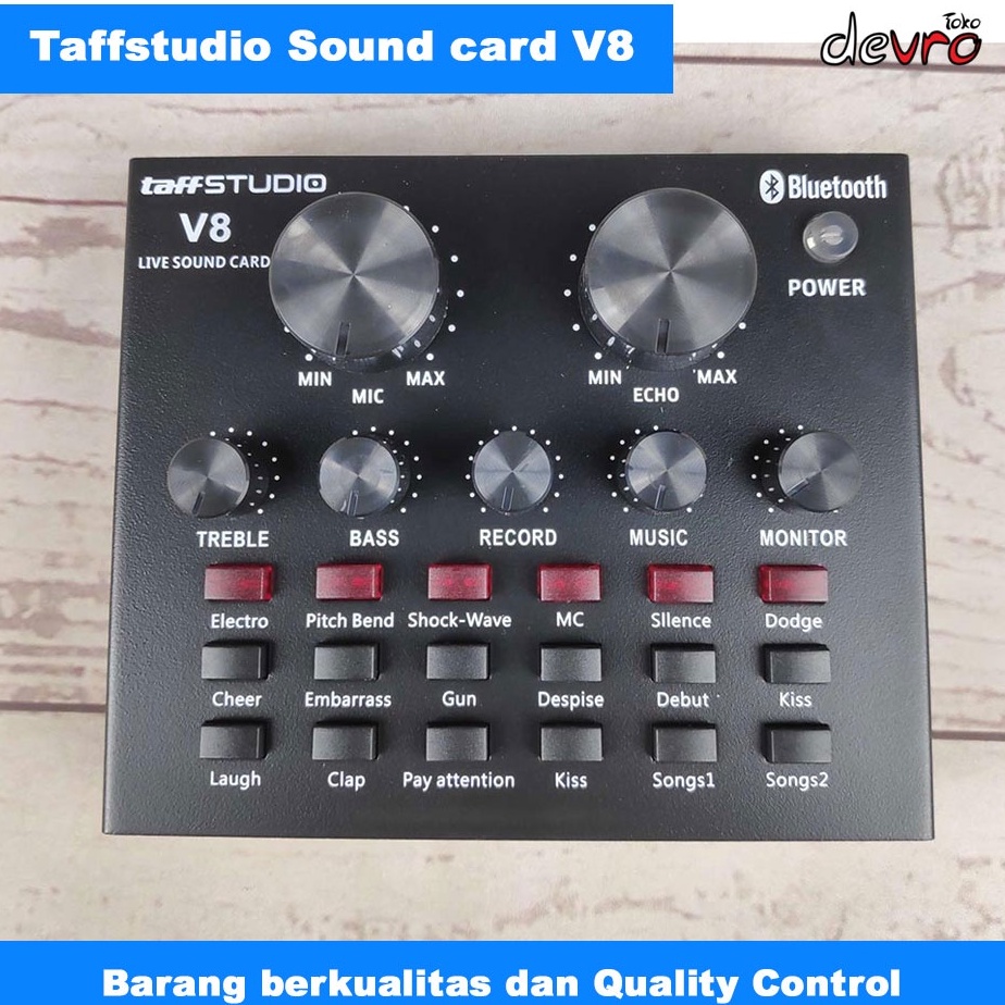 . Taffstudio ซาวด์การ์ดภายนอก USB V8 V8U V8S V8 PLus Live Broadcast ...