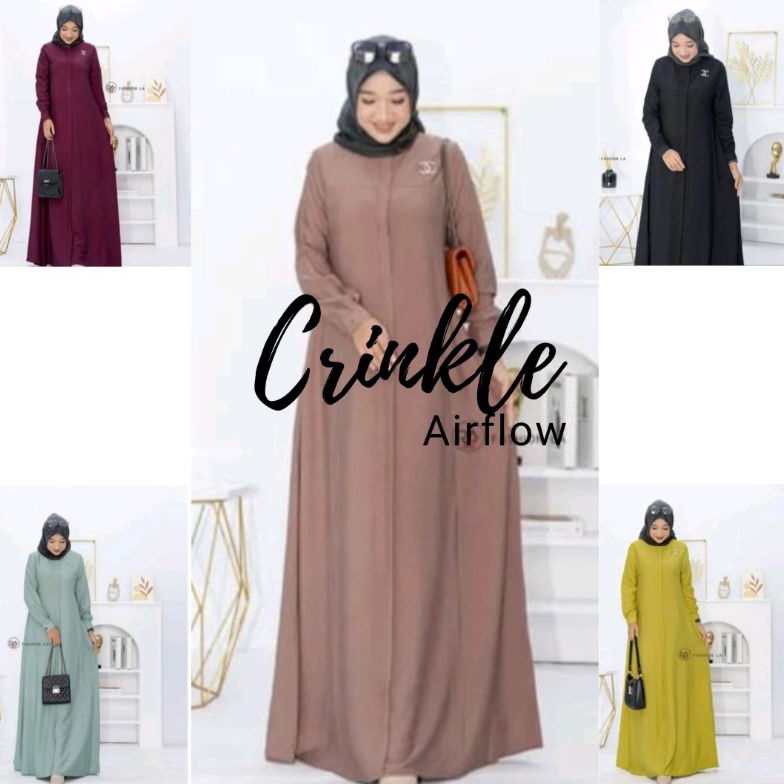 อัพเดท (คืนเงิน 100% หากไม่เหมาะสม) DRESS CRINKLE AIRFLOW GAMIS CRINKLE ...