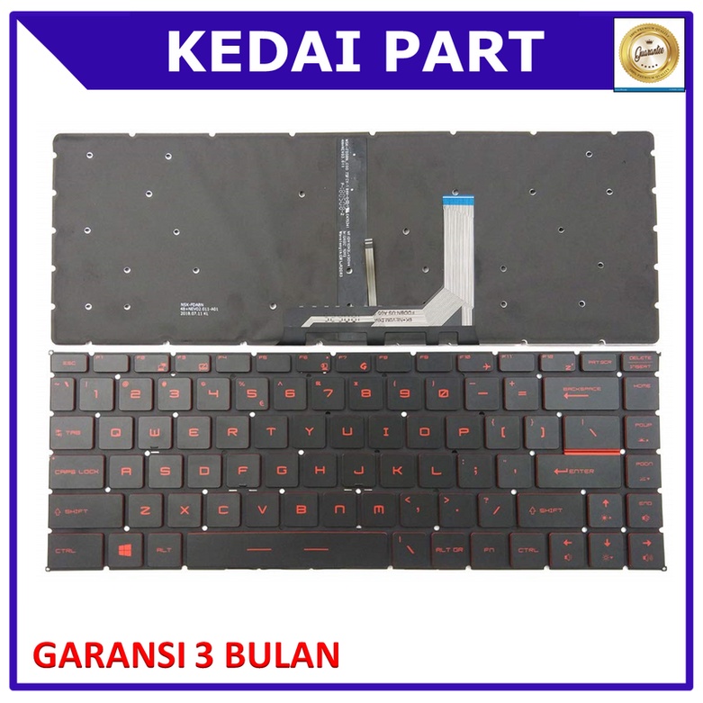Msi คีย์บอร์ด GF63 GF6311UD GF65 GS65 GS65VR MS-16R1 MS-16R4 MS-1582 MS ...