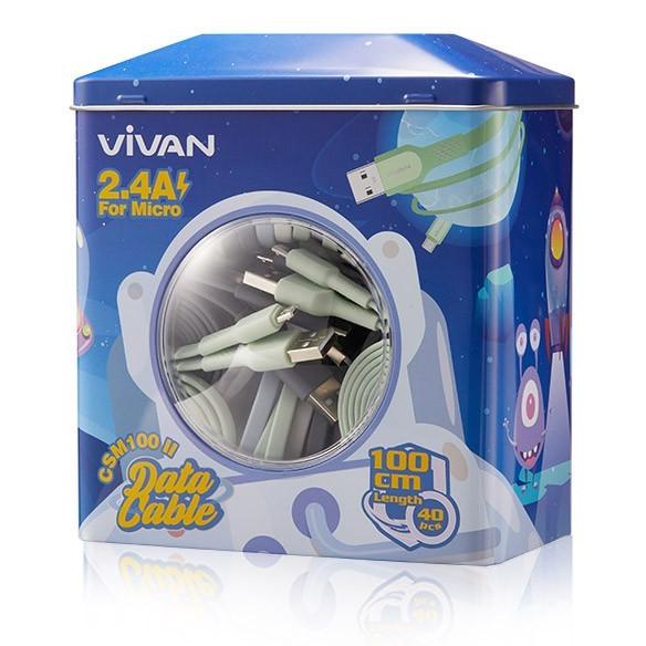 Vivan Csm 100 สายเคเบิลข้อมูล Micro Usb 1 เมตร (1 ขวดมี 40 ชิ้น ...