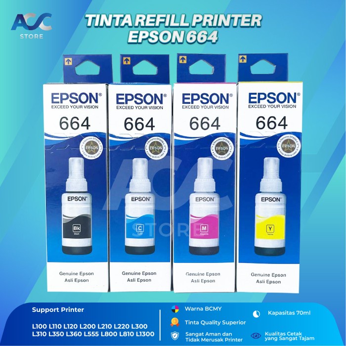 หมึก รุ่น Code784 Epson 664 L1 L11 L111 L12 L13 L132 1 ชุด | Shopee ...