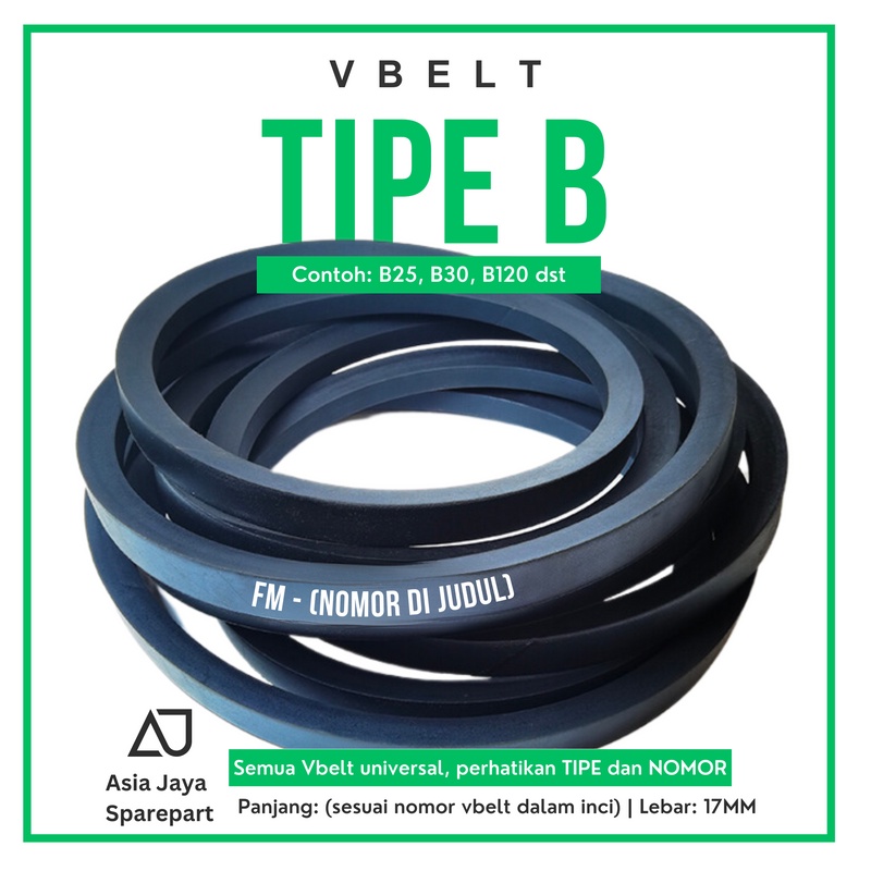 Mesin B20 5200 Type B VPOWER สายพานพัดลม Van Belt Vbelt รถยนต์ เครื่อง ...