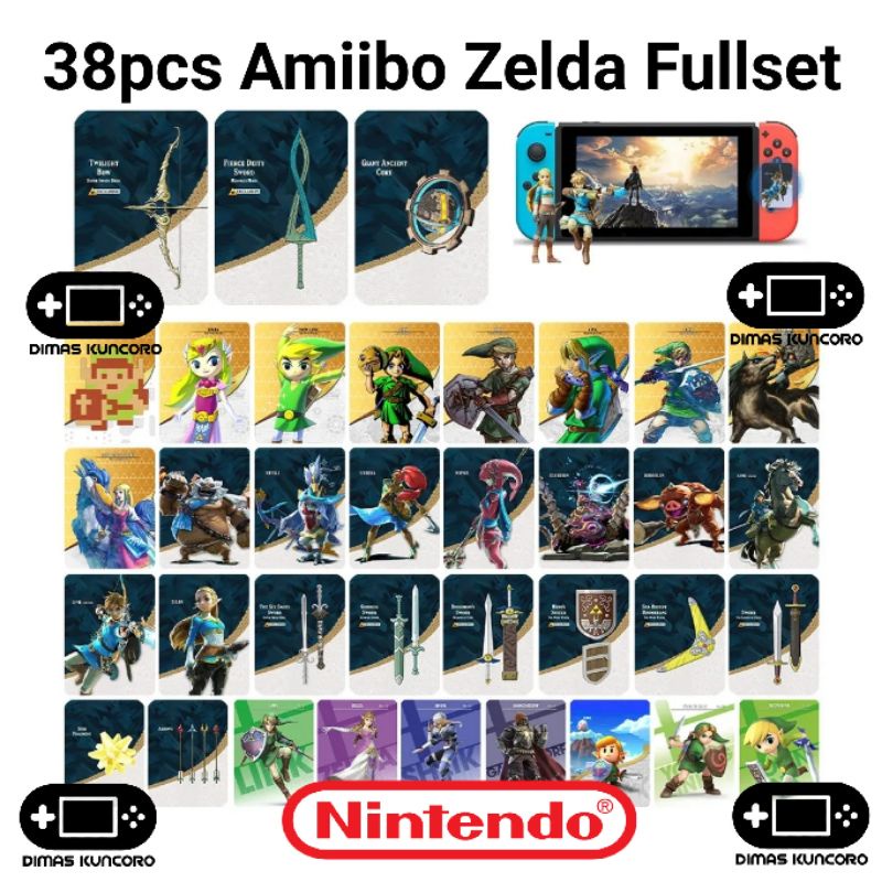 การ์ด Amiibo Zelda Fullset Super Smash Bros Nintendo Switch Lite OLED ...
