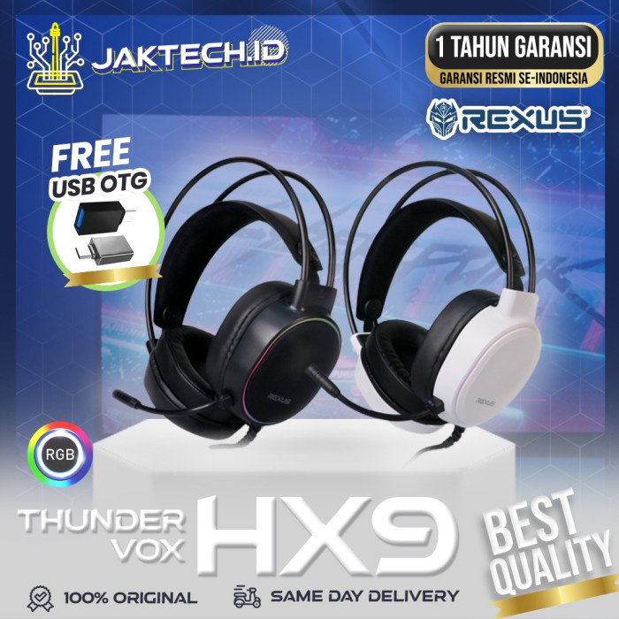 Qr0482 Rexus Thundervox HX9 7.1 ชุดหูฟังเล่นเกม RGB เสียงเซอร์ราวด์ ของ ...