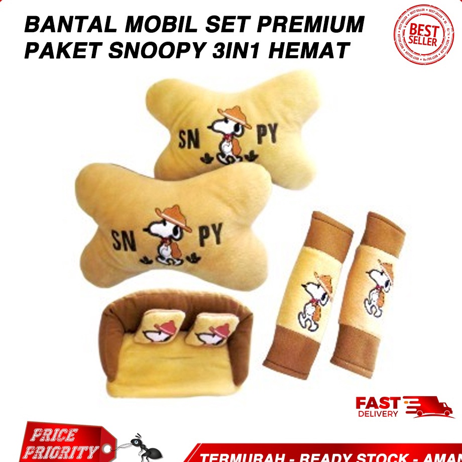 Qwl The Most Wanted 3IN1 2IN1 SNOOPY e Car Pillow Accessories SET ...