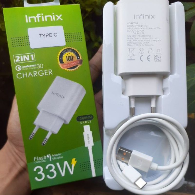Infinix CHARGER 33W CASAN INFINIX Qualcomm Note 8 Note 11 pro Zero 8 ...