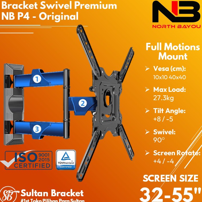 North BAYOU NB P4 TV Bracket 32 40 42 43 49 50 55 นิ้วหมุน Premium 6 ...