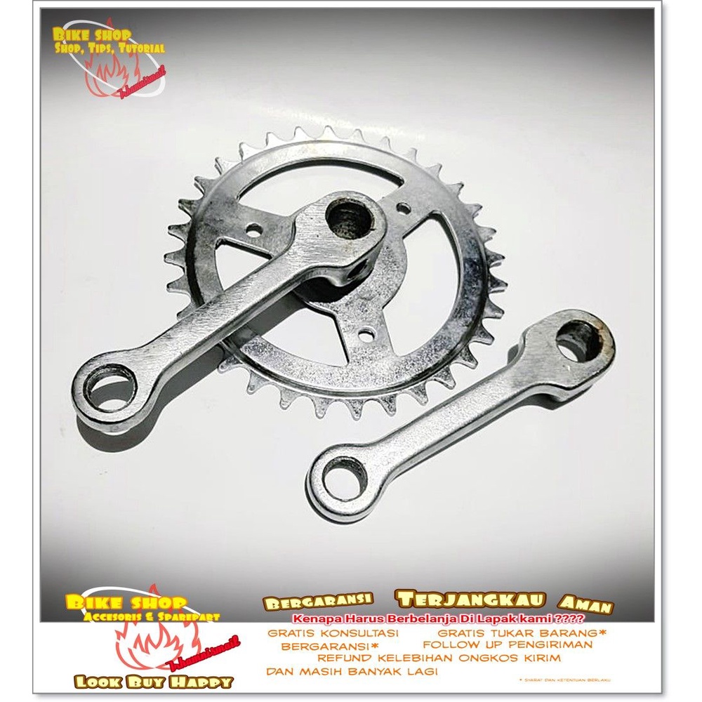 MINI BIKE CRANK GEAR 12" / 16" IRON PASEK รุ่น MTB BMX Bike | Shopee ...