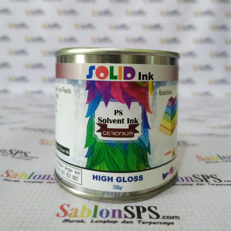 หมึกพิมพ์หน้าจอพลาสติก 200GR GERANIUM HDPE PE PP SOLVENT ฐานน้ํามัน ...