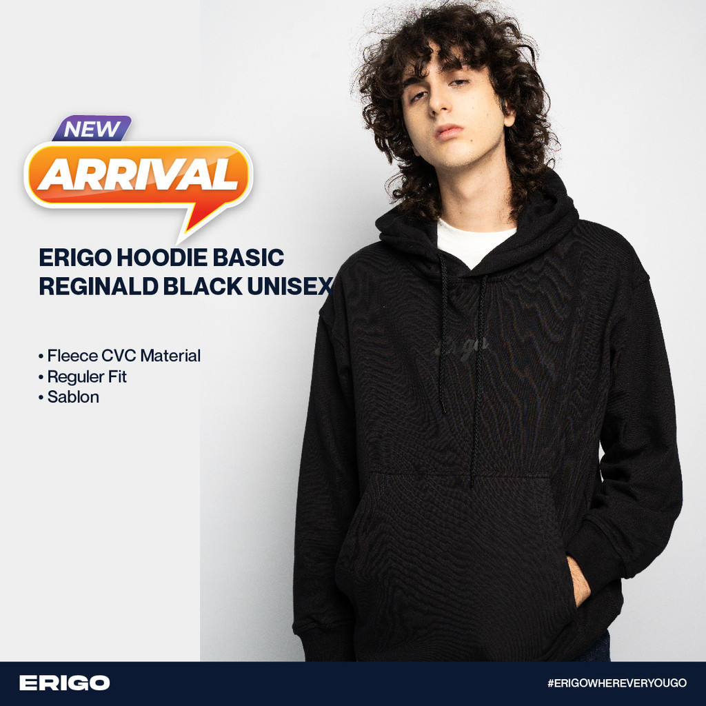 ขายดีที ่ สุด! Hoodie Basic Reginald Black Unisex | Shopee Thailand