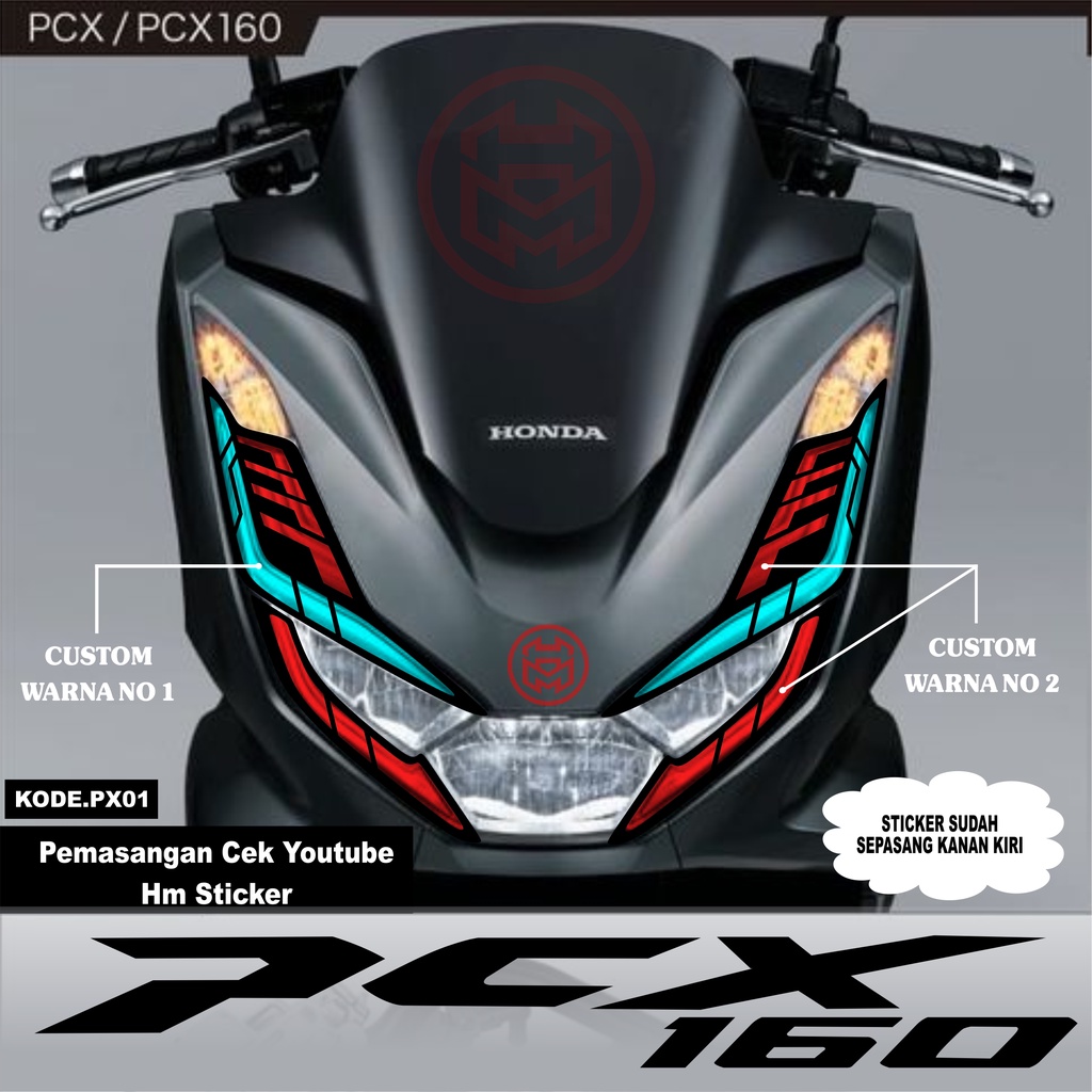 สติกเกอร์ติดไฟหน้า PCX 160 NEW PX01 MIX 2 สี | Shopee Thailand