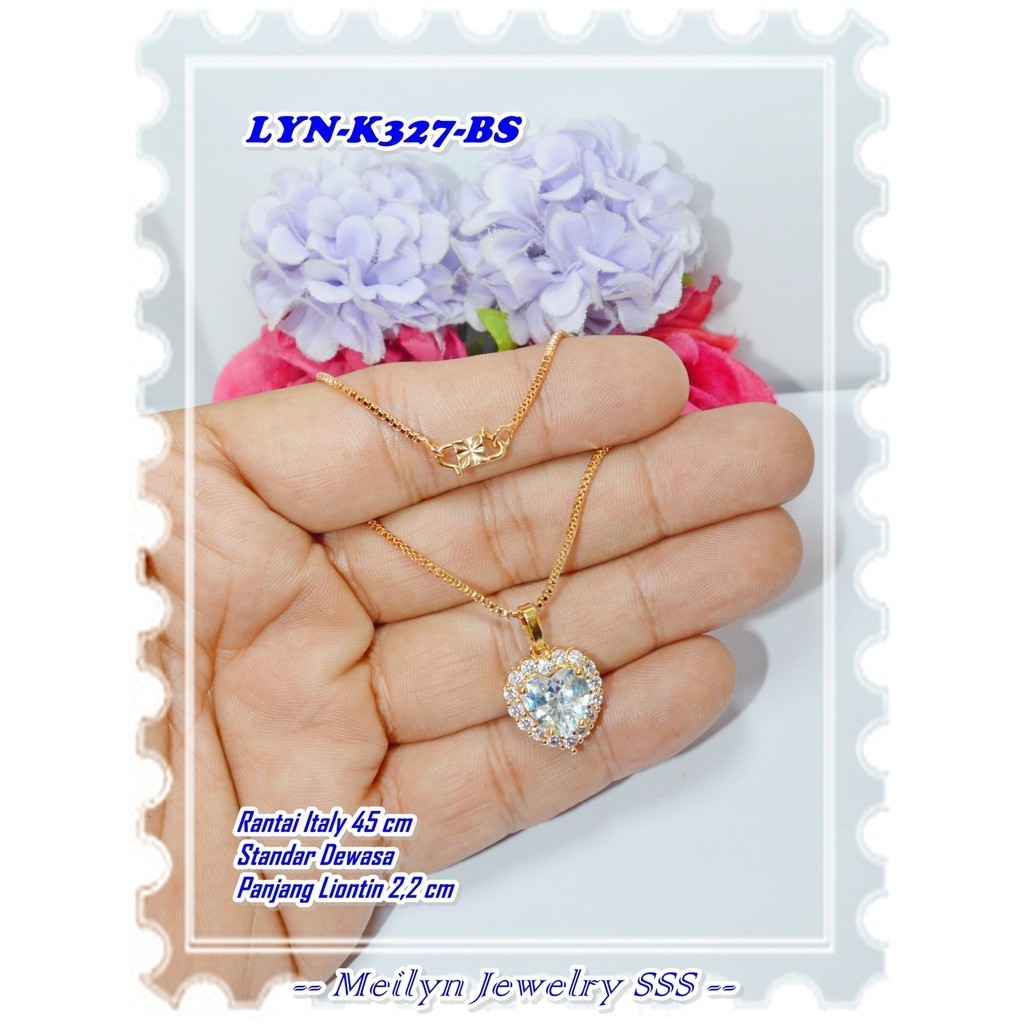 Lyn-k327-bs Love Gold Plated Necklace 18K ยี่ห้อ Meilyn Original | Shopee Thailand