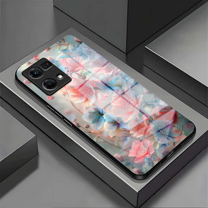 เคสโทรศัพท์สําหรับOPPO Reno 7 4G Reno 8 4G Reno 8T 4Gกรณีสดใสและสด ...